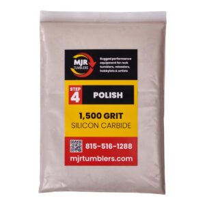 mjr tumblers 5 lb super polish 1500 silicon carbide rock refill grit abrasive media final step usa