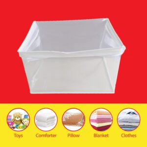 Extra Large Big 10 Gallon Size Clear Plastic Totes, Zippered Storage Bags for Home, Travel, Moving, Clothing, Space Saver Closet Organization, Quilts, Blankets, Toys (Pack of 4) (10 Gallon)