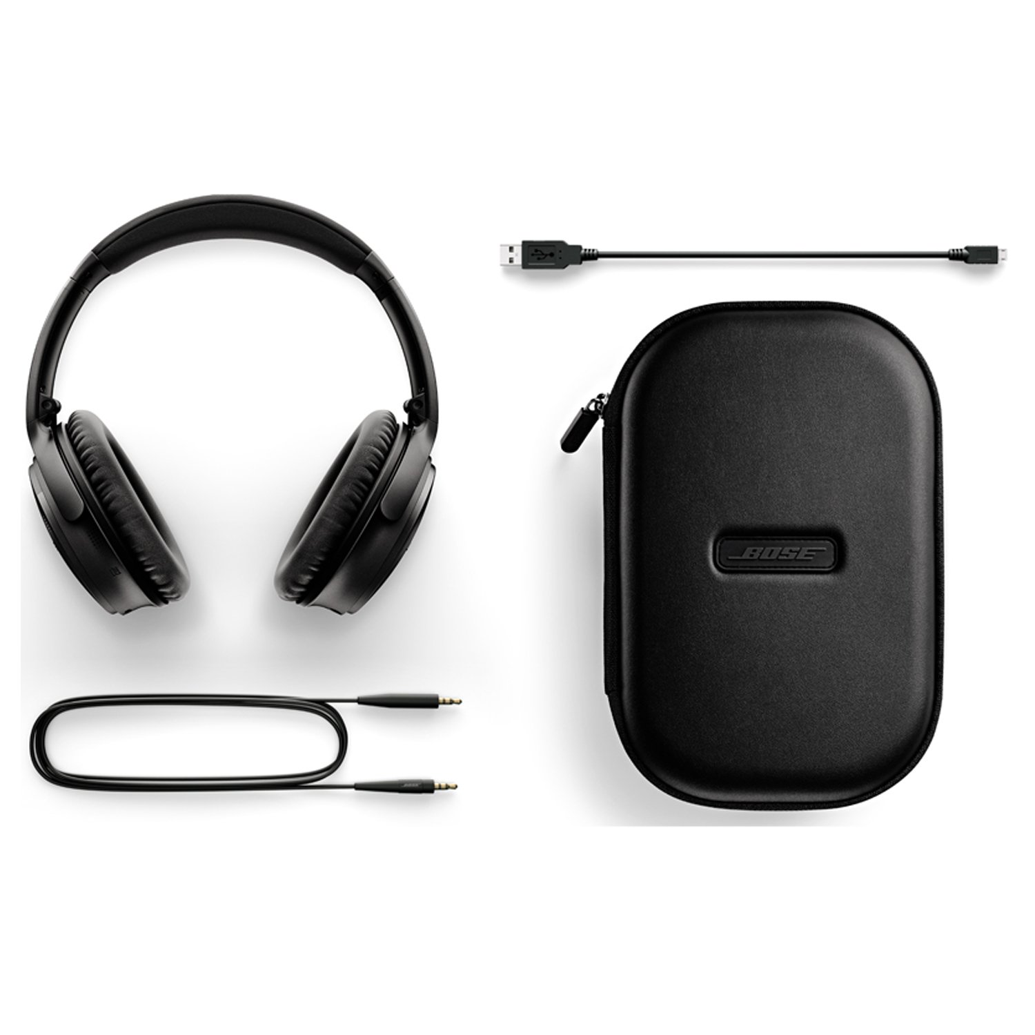 Bose QuietComfort 35 (Series I) Wireless Headphones, Noise Cancelling - Black (Renewed)