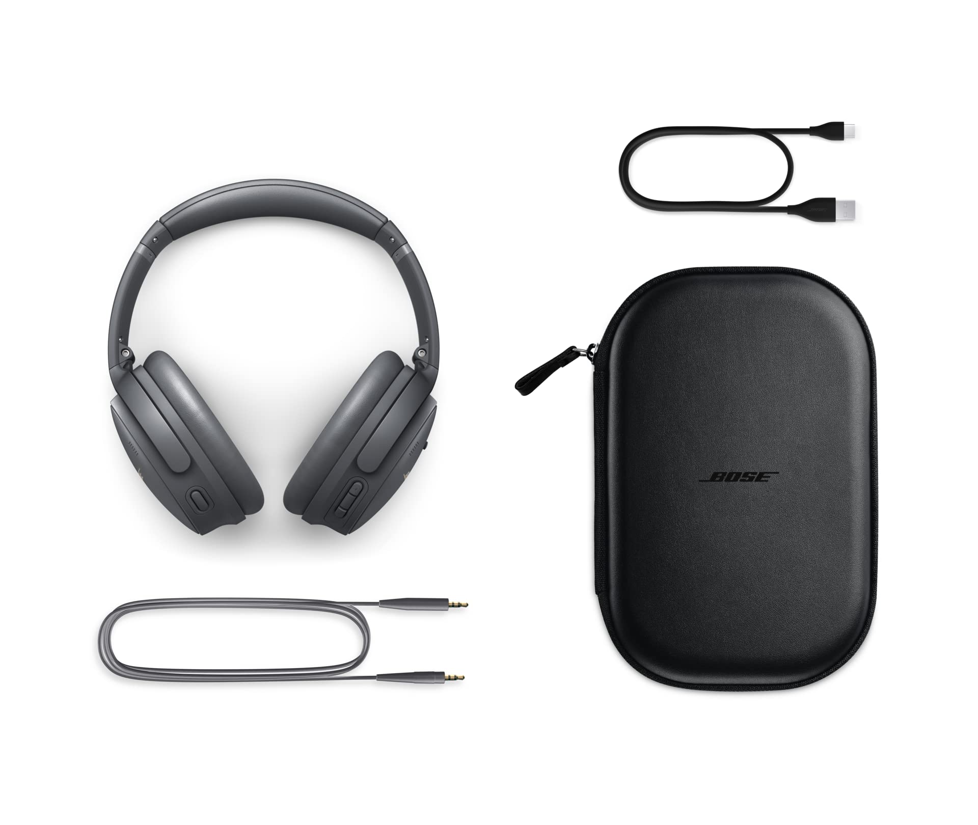 Bose QuietComfort 45 Wireless Bluetooth Noise Cancelling Headphones, Over-Ear Headphones with Microphone, Personalized Noise Cancellation and Sound, Eclipse Grey, Limited Edition