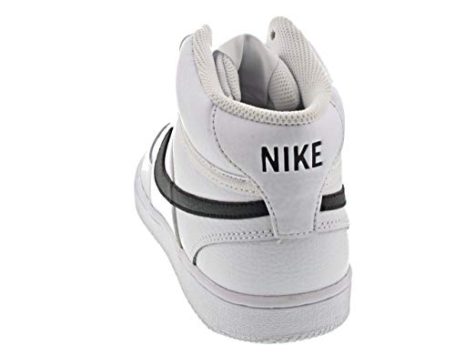 Nike Men's Court Vision Mid Sneaker, White/Blackwhite, 9 Regular US