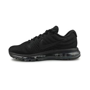 nike men's air max 2017 running shoe black/black-black 10.0