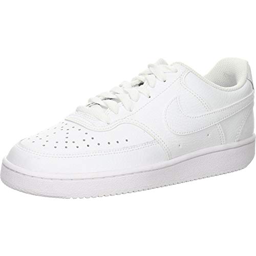 Nike Women's Court Vision Low Sneaker, White/White-White, 7 Regular US