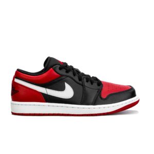 nike Air Jordan 1 Low Men's Shoes Alternate Bred Toe 553558 066 - Size 11 White/Black