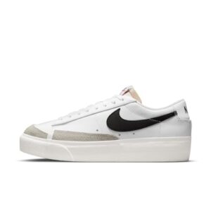 nike womens wmns blazer low platform dj0292 101 - size 7.5w white/black