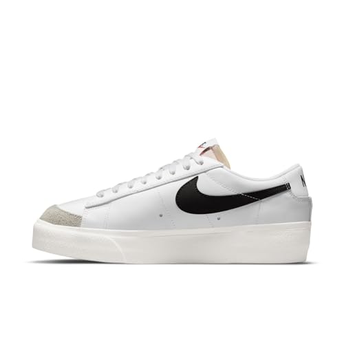 Nike Womens WMNS Blazer Low Platform DJ0292 101 - Size 7.5W White/Black