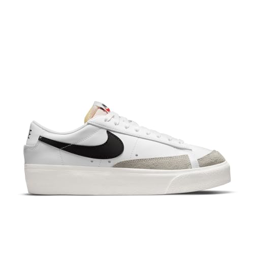 Nike Womens WMNS Blazer Low Platform DJ0292 101 - Size 7.5W White/Black