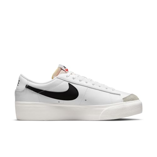 Nike Womens WMNS Blazer Low Platform DJ0292 101 - Size 7.5W White/Black