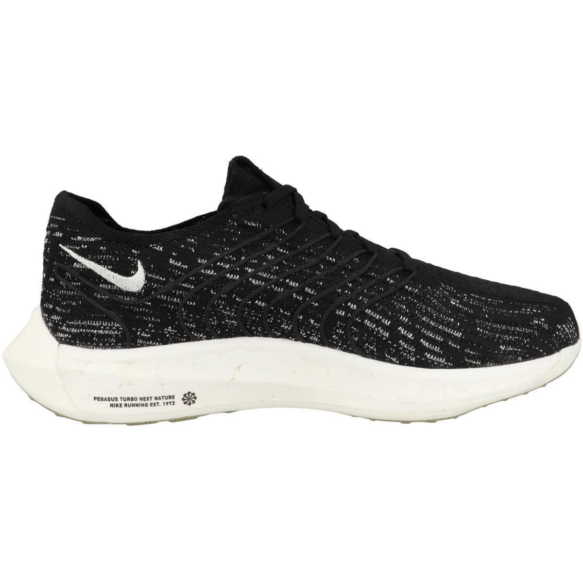 Nike Men's Pegasus Turbo Next Nature Running Shoes, Black/Sail-Off Noir-Sesame, 10 M US