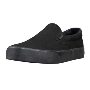 lugz mens clipper classic slip-on fashion sneaker, black/black, 10.5 us