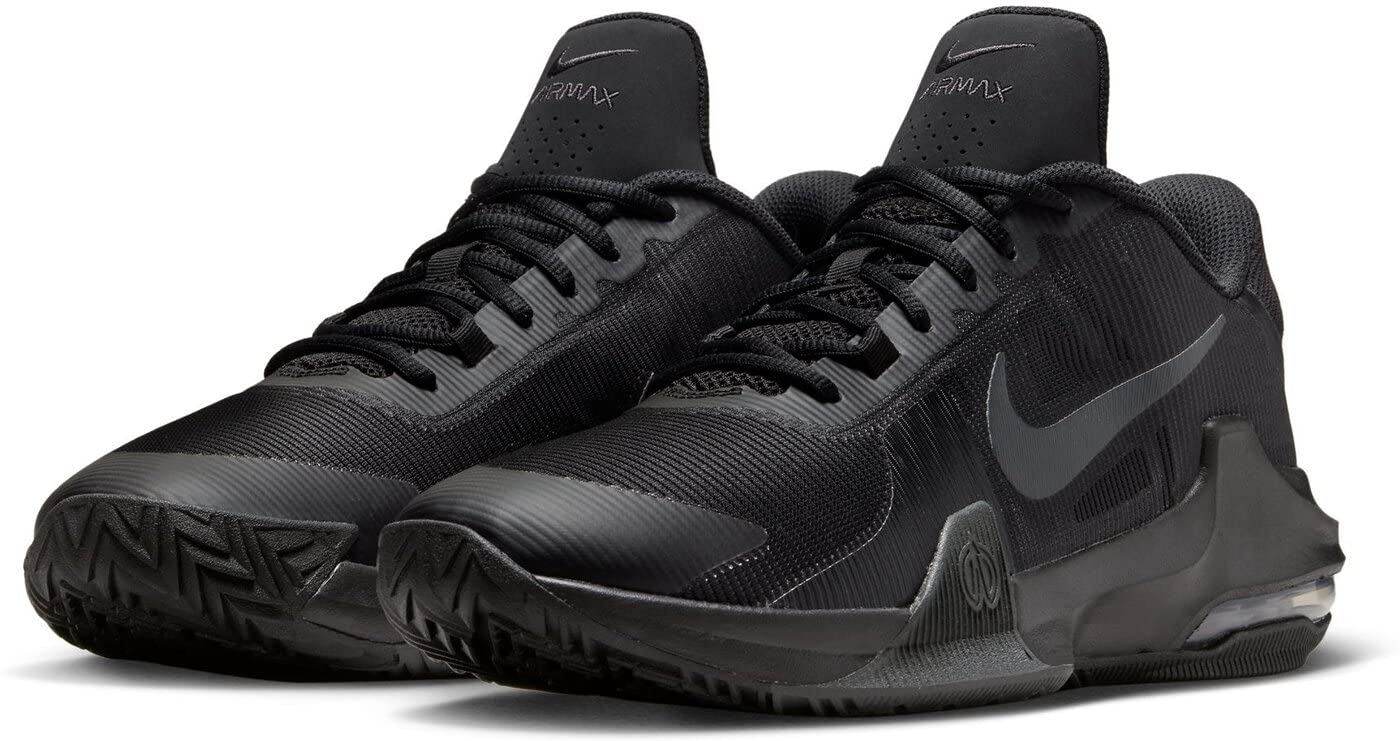 Nike Men's Air Max Impact 4 Basketball Shoes, Black/Anthracite, 14 M US