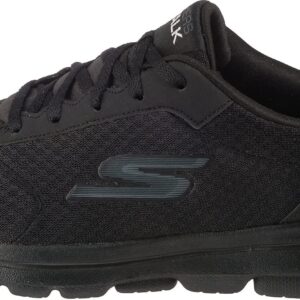 Skechers mens Gowalk 5 Qualify - Athletic Mesh Lace Up Performance Walking Shoe Sneaker, Black, 12 US