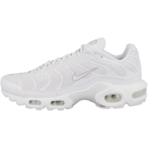 nike air max plus womens running shoes, white/white-pure platinum, 7.5 m us