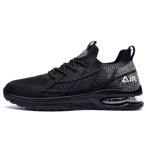 iiv mens walking shoes air casual running gym tennis fashion sneakers comfortable non slip black us 10