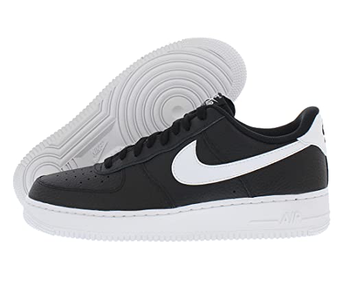 NIKE Men's Low-Top Sneakers Basketball Shoe, Black White, 10.5