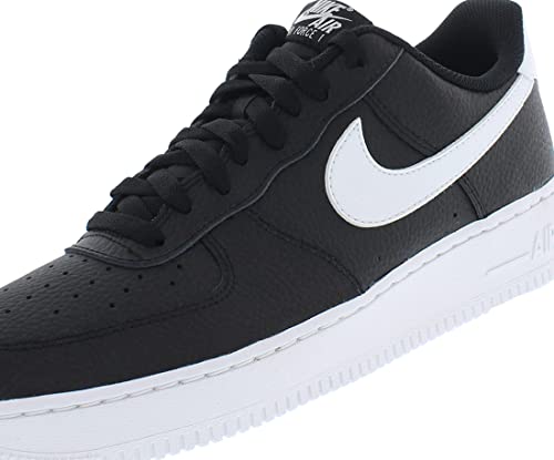 NIKE Men's Low-Top Sneakers Basketball Shoe, Black White, 10.5