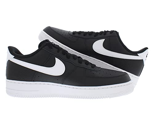 NIKE Men's Low-Top Sneakers Basketball Shoe, Black White, 10.5