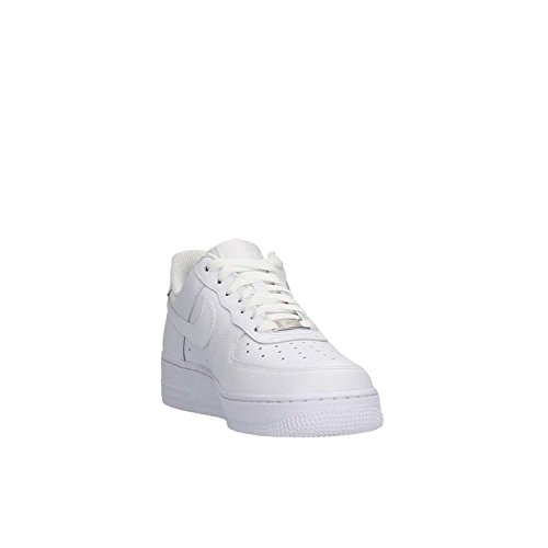 NIKE Men's Low-Top Sneakers Basketball Shoe, White/White, 7