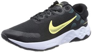 nike renew ride 3 mens running trainers sneakers shoes, black/lemon chiffon, 11.5 m us