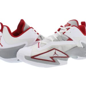 Nike Jordan One Take 3 Basketball Shoes, White/Gym Red-Lt Smoke Grey, 9 M US