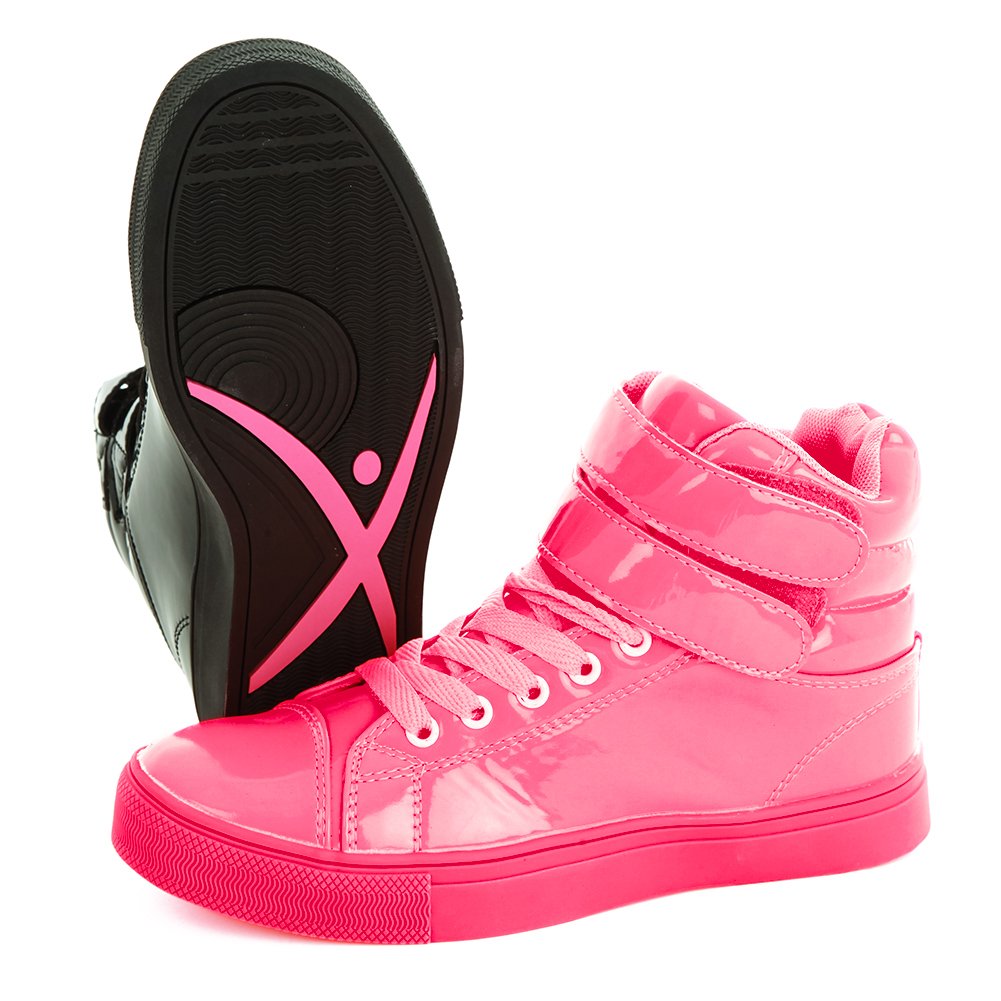 Alexandra Collection High Top Dance Sneakers Shoes for Women Pink size:12