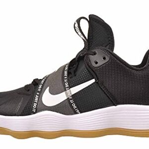 Nike Women's React Hyperset Volleyball Shoe, CI2956-010 (Black/White/Gum Light Brown, 8)