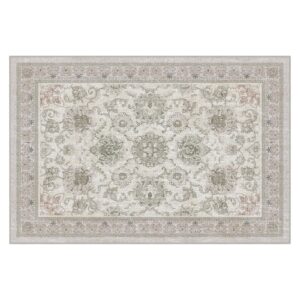 Phantoscope Vintage Collection Area Rug 9'x12' - Large Living Room Rug - Washable Rug Boho Rugs Non-Slip for Bedroom Dining Room, Low-Pile Floor Carpet Distressed Accent Rug, Beige/Neutral