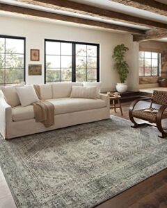 loloi magnolia home by joanna gaines x sinclair natural/sage 7'-6" x 9'-6" area rug