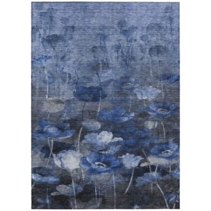 addison rugs chantille acn613 blue 9' x 12' indoor outdoor area rug, easy clean, machine washable, non shedding, bedroom, living room, dining room, kitchen, patio rug