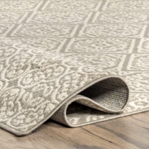 nuLOOM Transitional Floral Jeanette Area Rug, 9x12, Grey