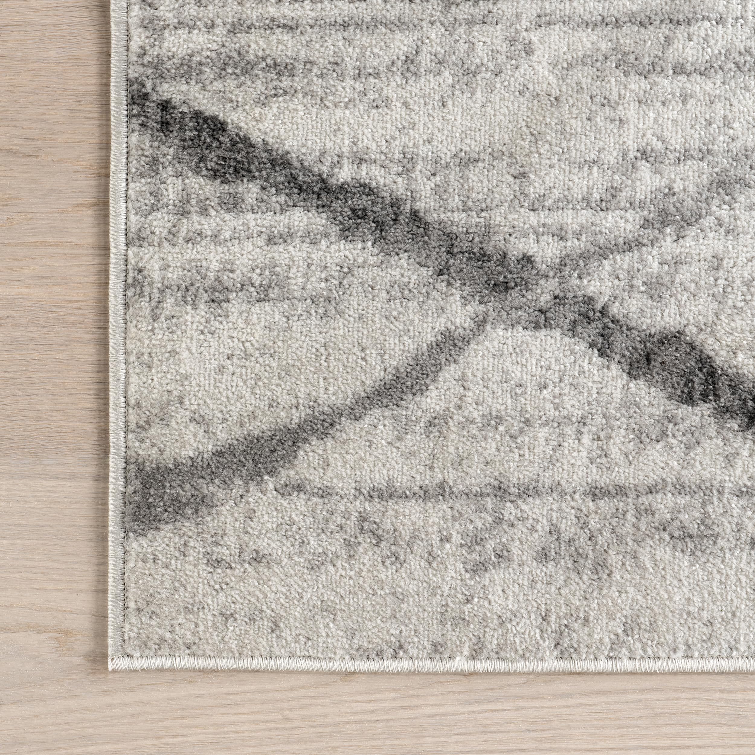 nuLOOM 10x14 Thigpen Contemporary Area Rug, Grey, Abstract Lines, Non-Slip Backing, Stain Resistant, For Bedroom, Dining Room, Living Room, Hallway, Office, Kitchen, Entryway