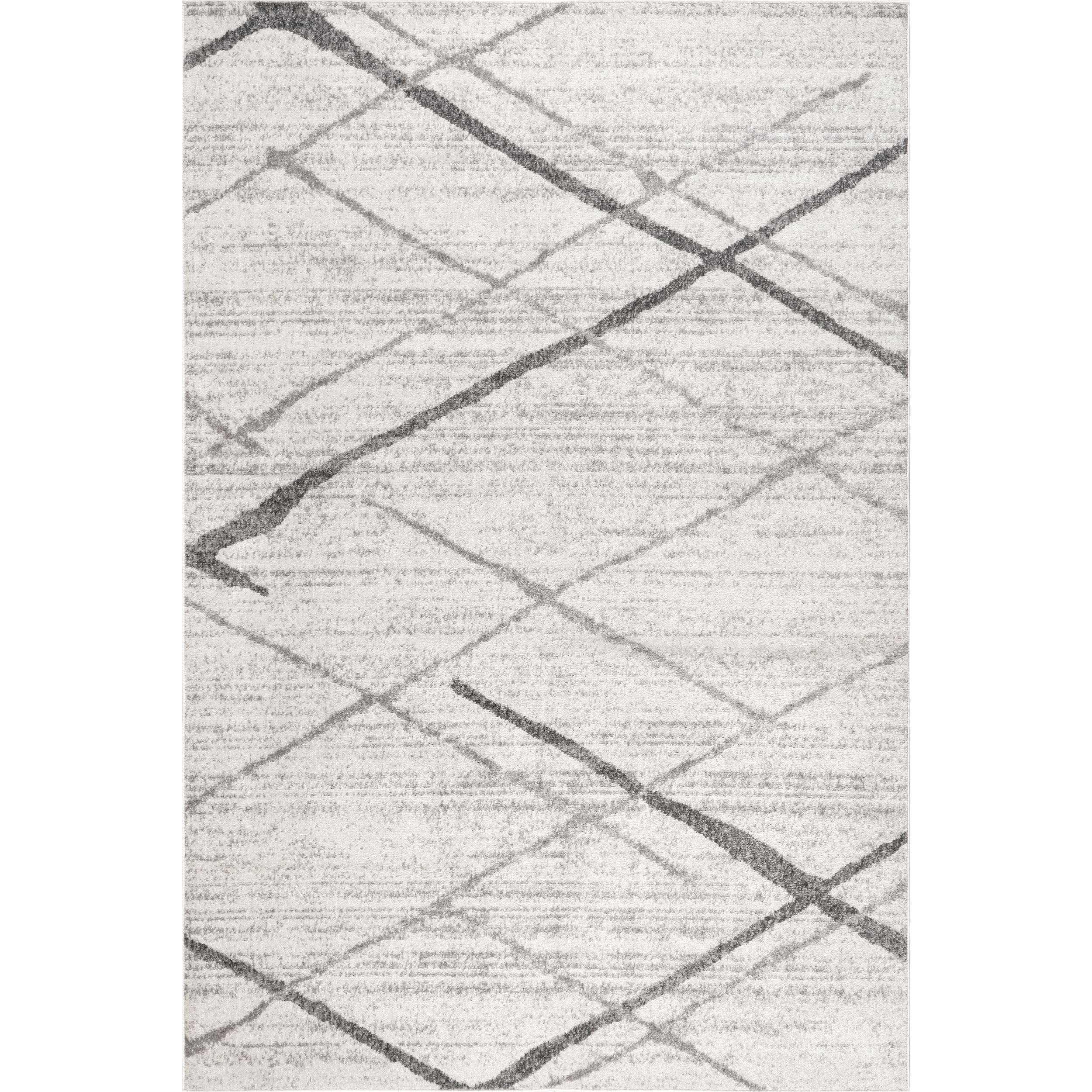 nuLOOM 10x14 Thigpen Contemporary Area Rug, Grey, Abstract Lines, Non-Slip Backing, Stain Resistant, For Bedroom, Dining Room, Living Room, Hallway, Office, Kitchen, Entryway