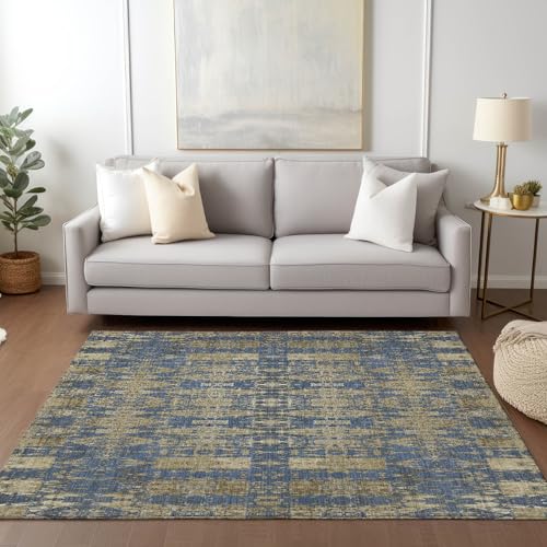 Addison Rugs Chantille ACN580 Blue 9' x 12' Indoor Outdoor Area Rug, Easy Clean, Machine Washable, Non Shedding, Bedroom, Living Room, Dining Room, Kitchen, Patio Rug