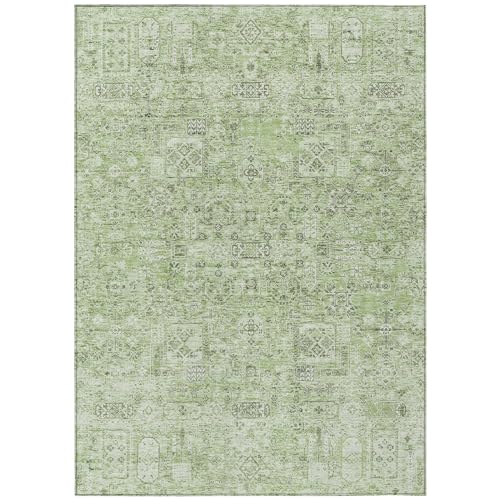 Addison Rugs Chantille ACN611 Green 9' x 12' Indoor Outdoor Area Rug, Easy Clean, Machine Washable, Non Shedding, Bedroom, Living Room, Dining Room, Kitchen, Patio Rug