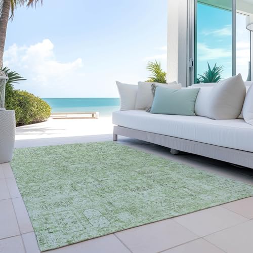 Addison Rugs Chantille ACN611 Green 9' x 12' Indoor Outdoor Area Rug, Easy Clean, Machine Washable, Non Shedding, Bedroom, Living Room, Dining Room, Kitchen, Patio Rug