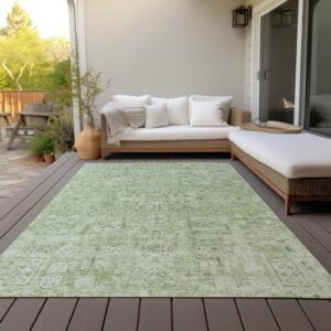 Addison Rugs Chantille ACN611 Green 9' x 12' Indoor Outdoor Area Rug, Easy Clean, Machine Washable, Non Shedding, Bedroom, Living Room, Dining Room, Kitchen, Patio Rug