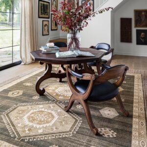 rugs usa x lauren liess taro medallion machine washable area rug, 9' x 12', dark brown