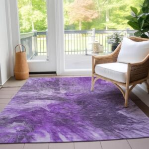 Addison Rugs Chantille ACN641 Purple 9' x 12' Indoor Outdoor Area Rug, Easy Clean, Machine Washable, Non Shedding, Bedroom, Living Room, Dining Room, Kitchen, Patio Rug