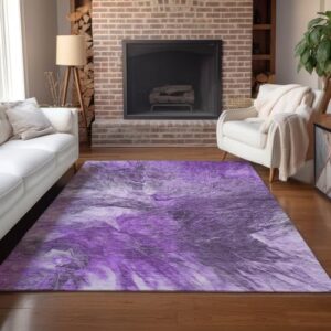 Addison Rugs Chantille ACN641 Purple 9' x 12' Indoor Outdoor Area Rug, Easy Clean, Machine Washable, Non Shedding, Bedroom, Living Room, Dining Room, Kitchen, Patio Rug