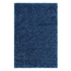 WESTLOOM Area Rug 9x12 Indoor Modern Plush Area RugSolid Shag Area Rug Non Slip Non Shedding Thick Rug for Living Room Bedroom Home Decor, Navy