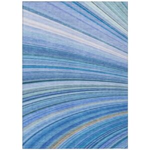 addison rugs chantille acn585 blue 9' x 12' indoor outdoor area rug, easy clean, machine washable, non shedding, bedroom, living room, dining room, kitchen, patio rug