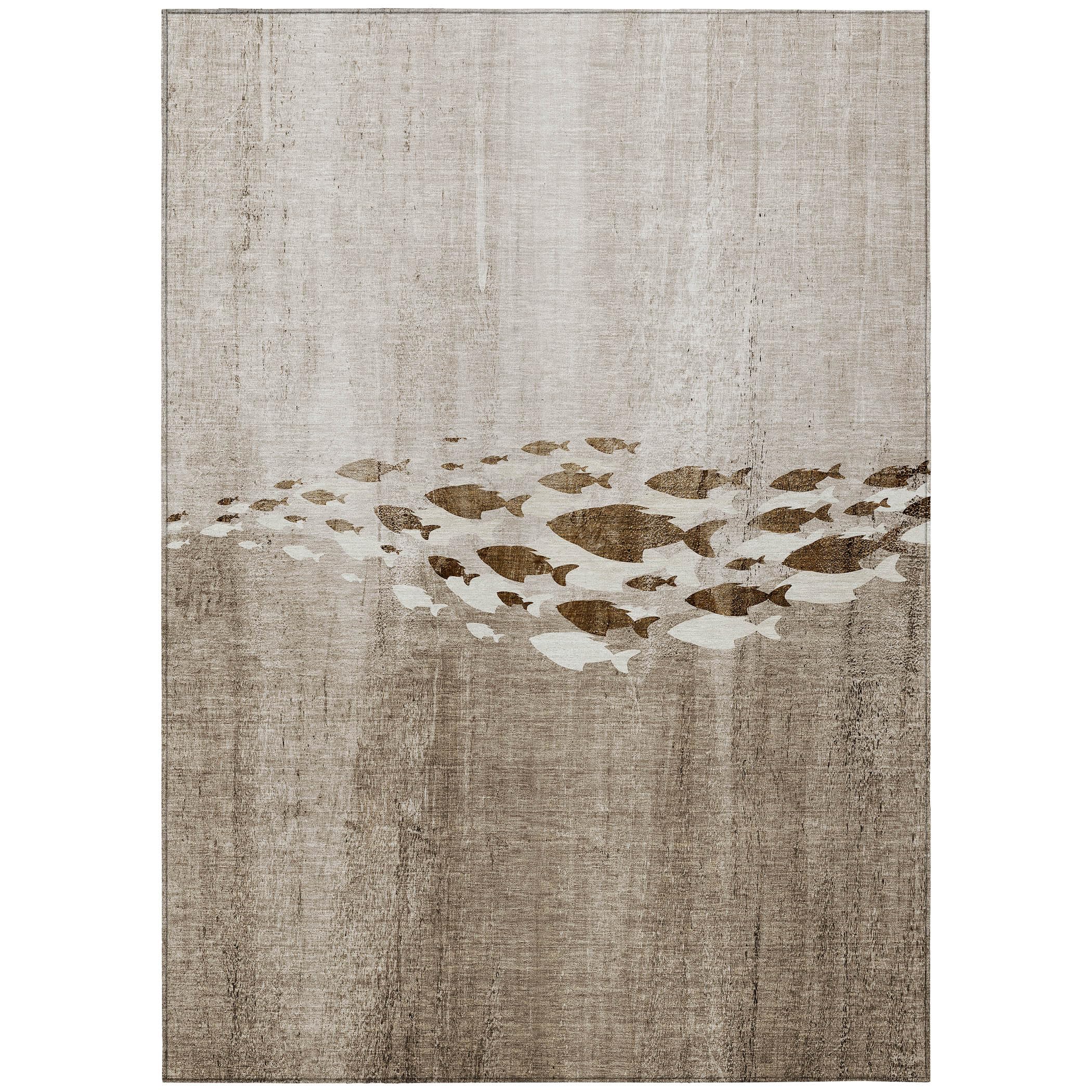 Addison Rugs Chantille ACN627 Taupe 9' x 12' Indoor Outdoor Area Rug, Easy Clean, Machine Washable, Non Shedding, Bedroom, Living Room, Dining Room, Kitchen, Patio Rug