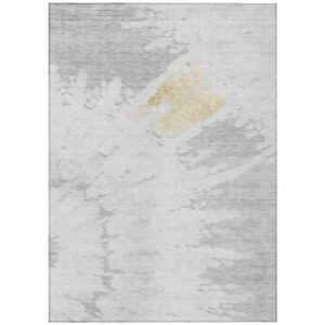 addison rugs chantille acn614 silver 9' x 12' indoor outdoor area rug, easy clean, machine washable, non shedding, bedroom, living room, dining room, kitchen, patio rug