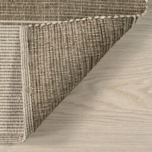 Rugs USA x Lauren Liess Boxelder Checked Cotton Area Rug, 9' x 12', Sand