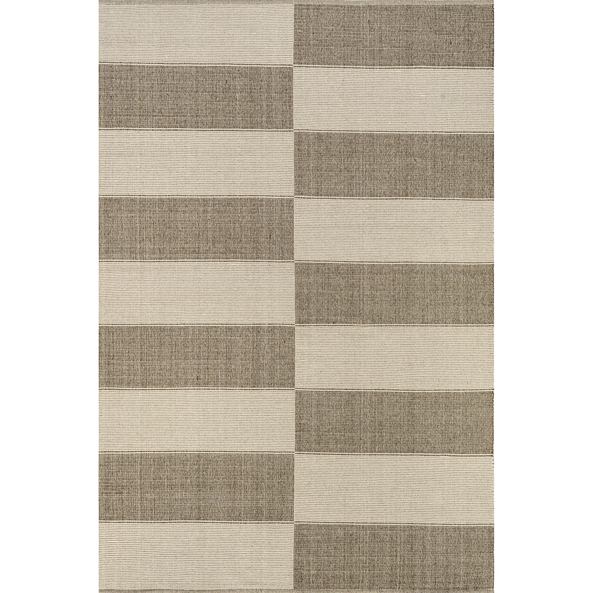 Rugs USA x Lauren Liess Boxelder Checked Cotton Area Rug, 9' x 12', Sand