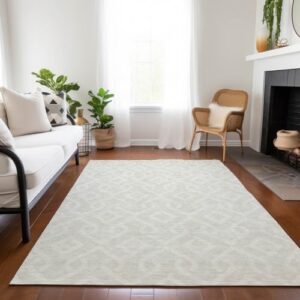 Addison Rugs Chantille ACN621 Ivory 9' x 12' Indoor Outdoor Area Rug, Easy Clean, Machine Washable, Non Shedding, Bedroom, Living Room, Dining Room, Kitchen, Patio Rug