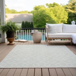 Addison Rugs Chantille ACN621 Ivory 9' x 12' Indoor Outdoor Area Rug, Easy Clean, Machine Washable, Non Shedding, Bedroom, Living Room, Dining Room, Kitchen, Patio Rug