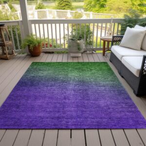 Addison Rugs Chantille ACN587 Green 9' x 12' Indoor Outdoor Area Rug, Easy Clean, Machine Washable, Non Shedding, Bedroom, Living Room, Dining Room, Kitchen, Patio Rug