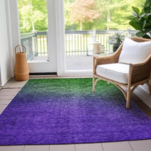 Addison Rugs Chantille ACN587 Green 9' x 12' Indoor Outdoor Area Rug, Easy Clean, Machine Washable, Non Shedding, Bedroom, Living Room, Dining Room, Kitchen, Patio Rug