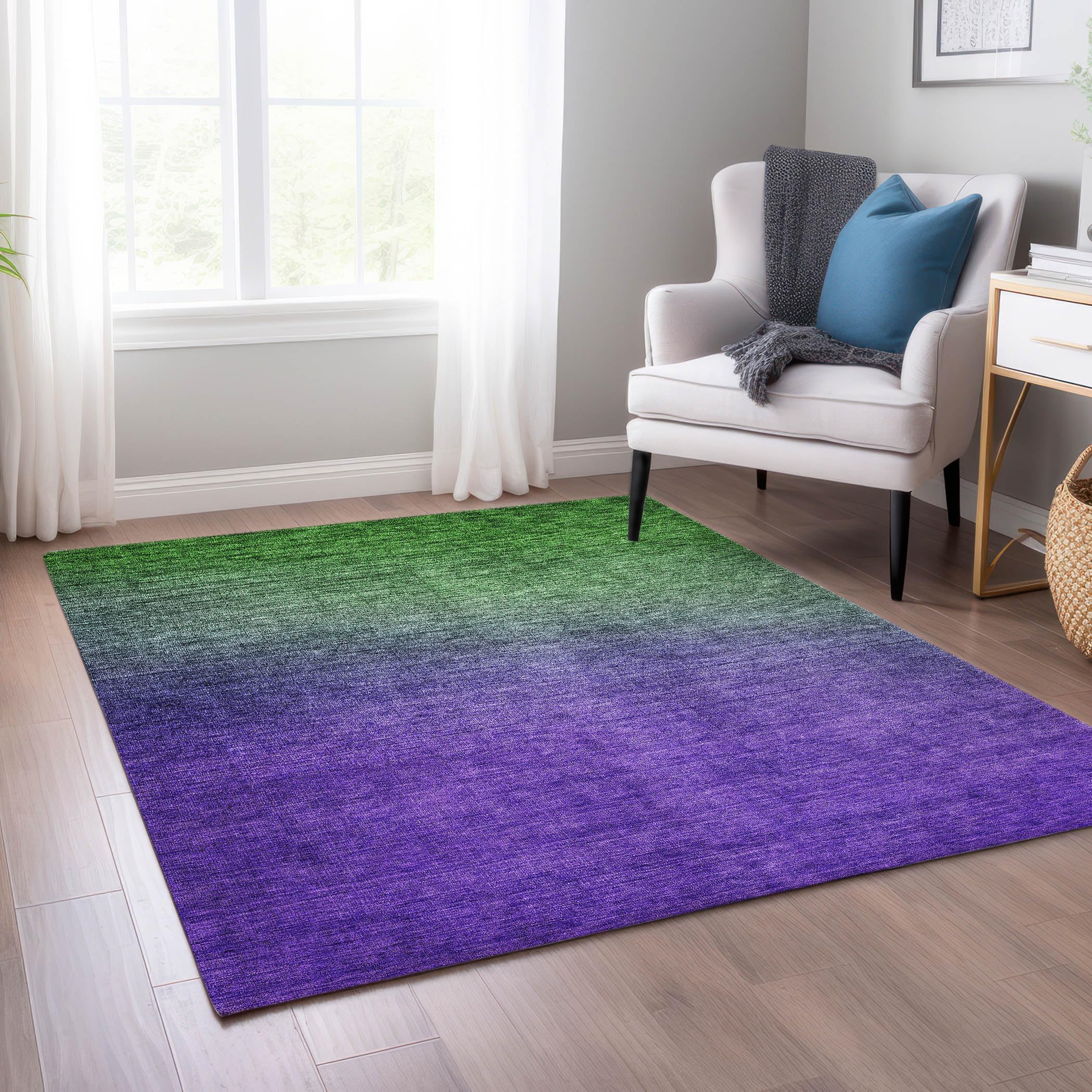 Addison Rugs Chantille ACN587 Green 9' x 12' Indoor Outdoor Area Rug, Easy Clean, Machine Washable, Non Shedding, Bedroom, Living Room, Dining Room, Kitchen, Patio Rug